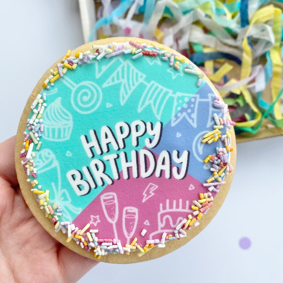 Happy Birthday Biscuit Gift Box Letterbox Gift Shortbread - Etsy