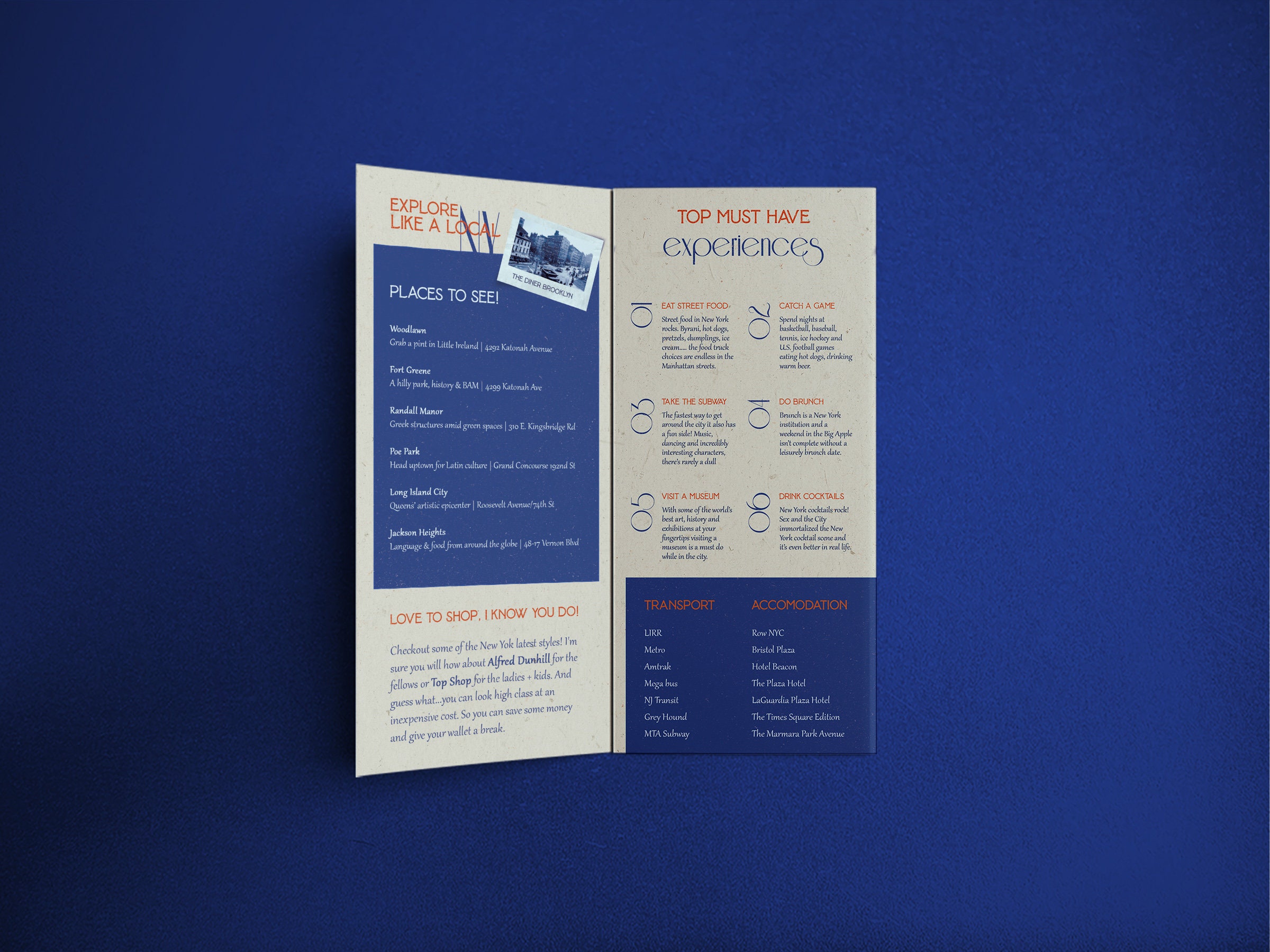 City Guide Vintage Trifold Brochure Template | Travel Guide Template ...