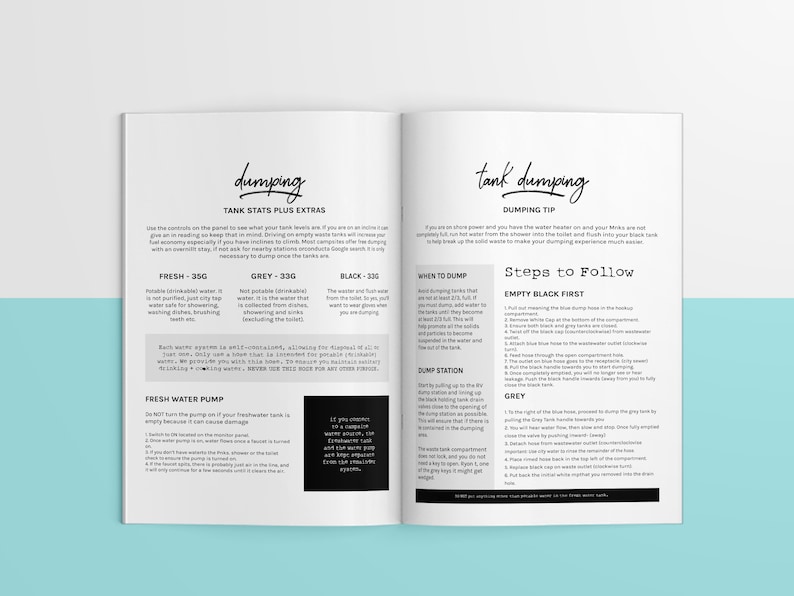 RV Rental Welcome Book Template RV Rental Manual Template - Etsy UK