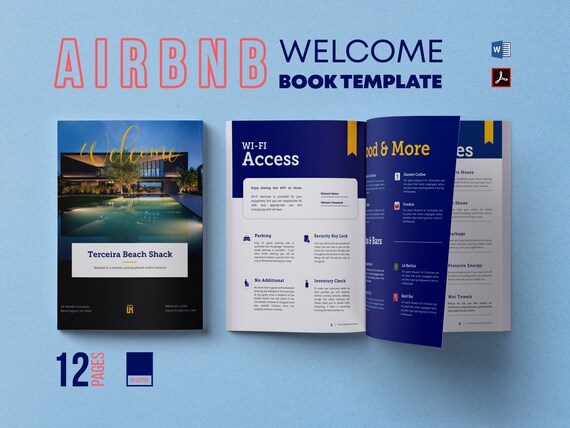 Airbnb House Manual Template 12 Page Word PDF Airbnb Etsy