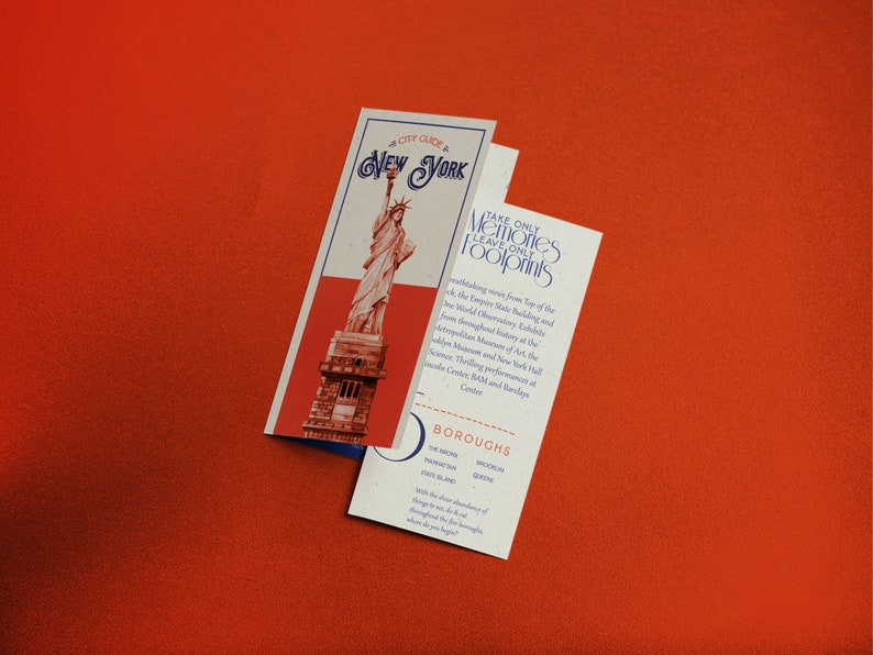 City Guide Vintage Trifold Brochure Template | Travel Guide Template ...