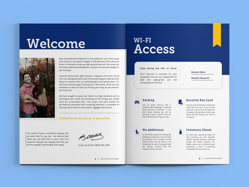 Airbnb House Manual Template 12 Page Word PDF Airbnb Etsy