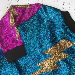 Kids Holographic Gold / Purple / Turquoise Lightning Bolt - Etsy UK