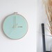 8.7in/22cm Leather Wall Clock Light Pastel Orange. M Size Minimalist ...