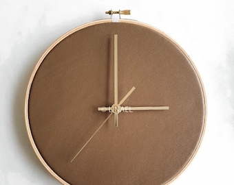 Taupe Wall Clock - Etsy