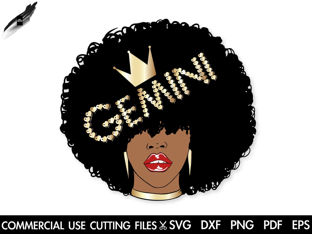 Gemini SVG, Gemini Girl SVG, Afro Svg, Queens Are Born in June Svg ...