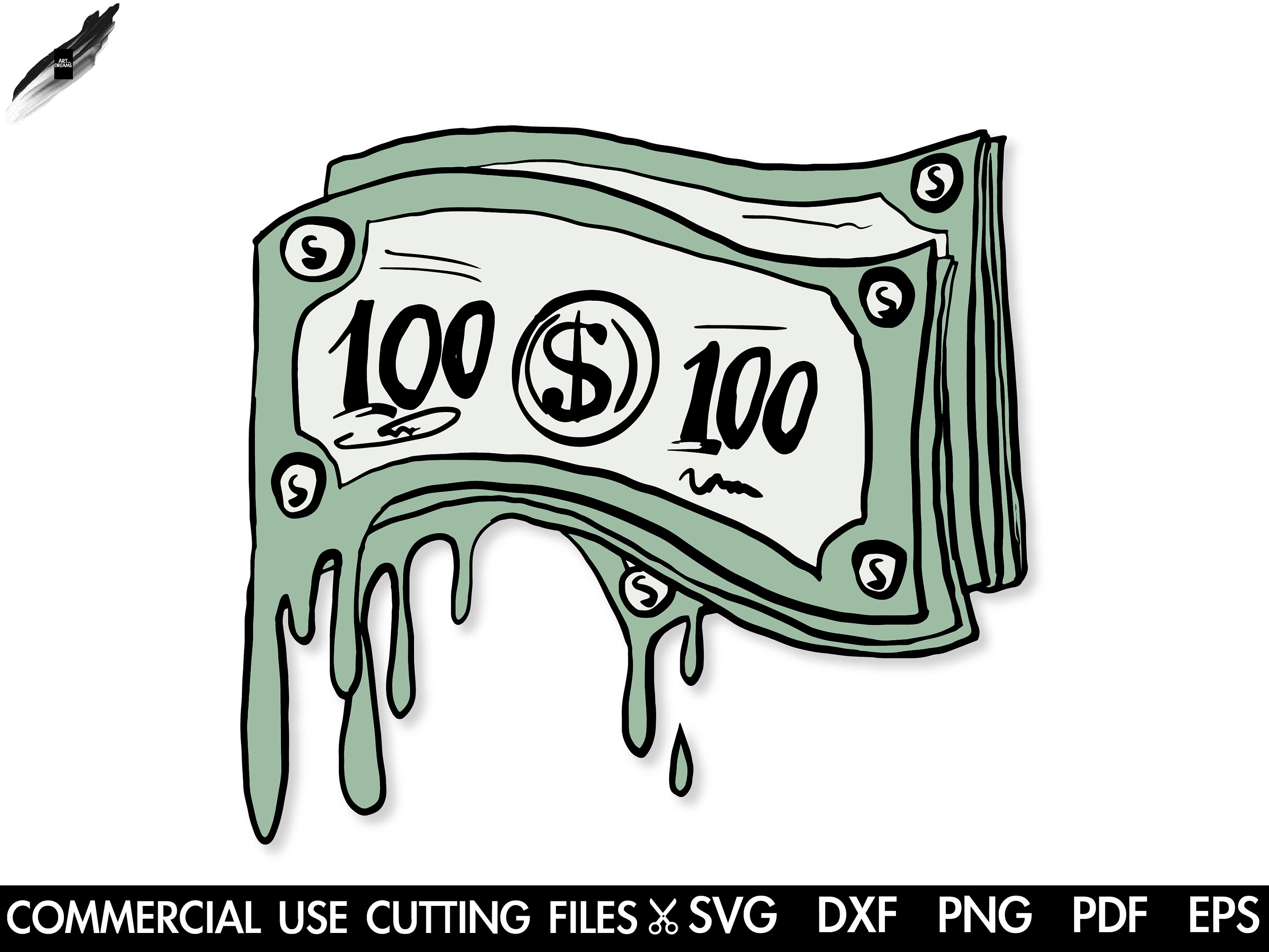 Dripping Money SVG Dripping 100 Dollar Cash SVG Bucks Svg | Etsy