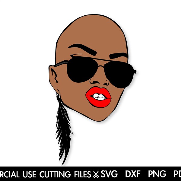 Bald Woman Svg - Etsy