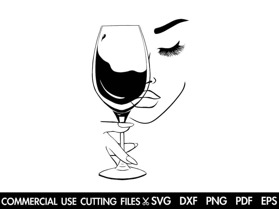 Woman With Wine Glass Svg Wine Glass Svg Wine Mom Svg Woman Svg Girl Svg Lady Svg Afro Svg