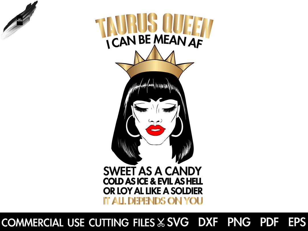 TAURUS Queen SVG, Taurus Svg, Taurus Girl Svg, Birthday Gift Svg, April ...