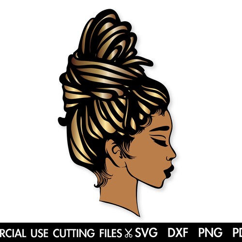 Black Woman SVG Locs Svg Dreadlocks Svg Afro Svg Black - Etsy