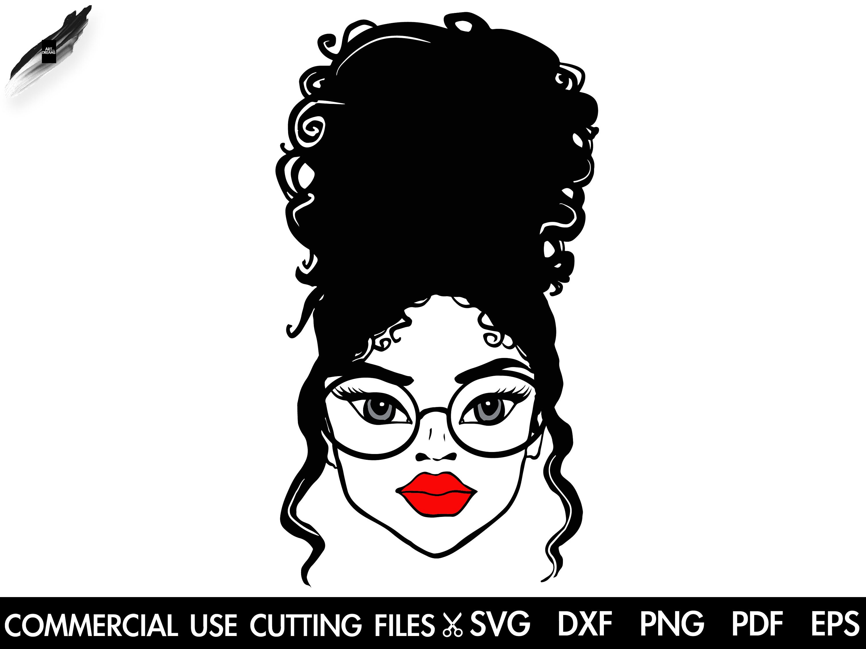 Girl With Eyeglasses SVG Woman Face Svg Cute Face Svg - Etsy Canada