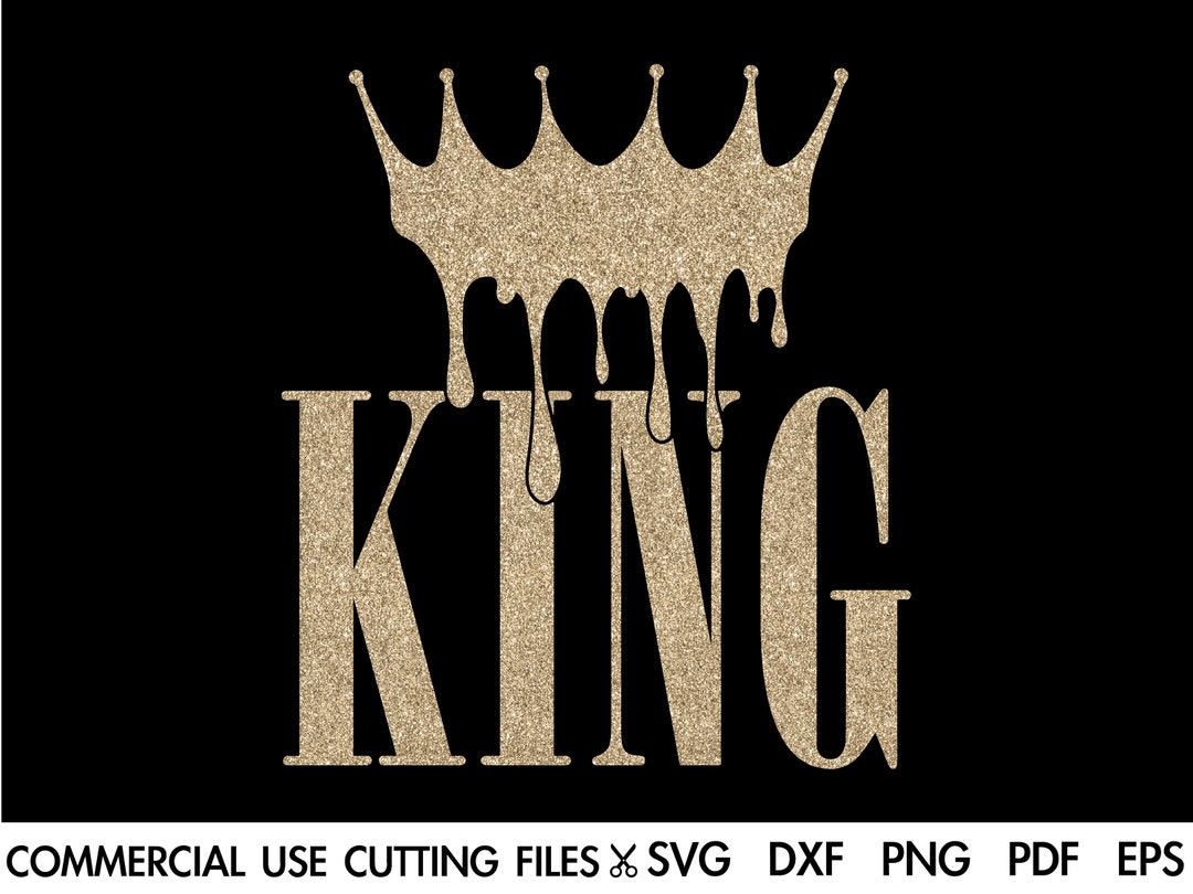 Drippin' King With Crown SVG: Afro Man Cut File (digital Download) - Etsy