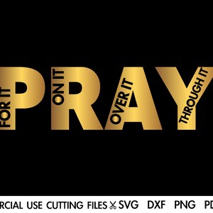 Pray for It SVG: Christian Religious Design (digital Download) - Etsy
