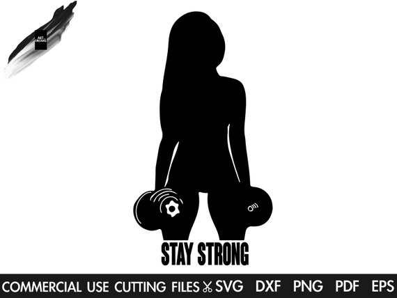 Girl Power SVG Gym Woman Silhouette SVG Workout Svg Barbell | Etsy Canada