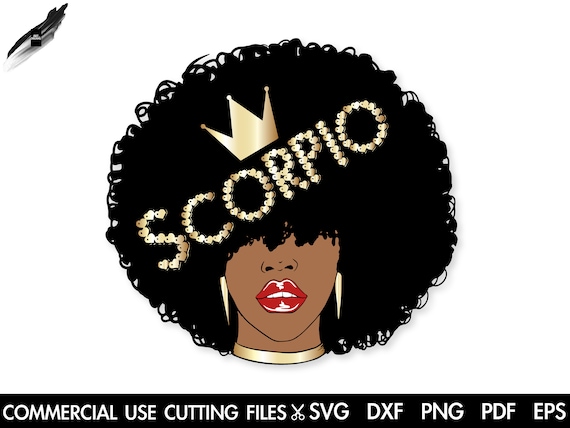 Scorpio SVG Scorpio Girl SVG Afro Svg Queens Are Born in | Etsy