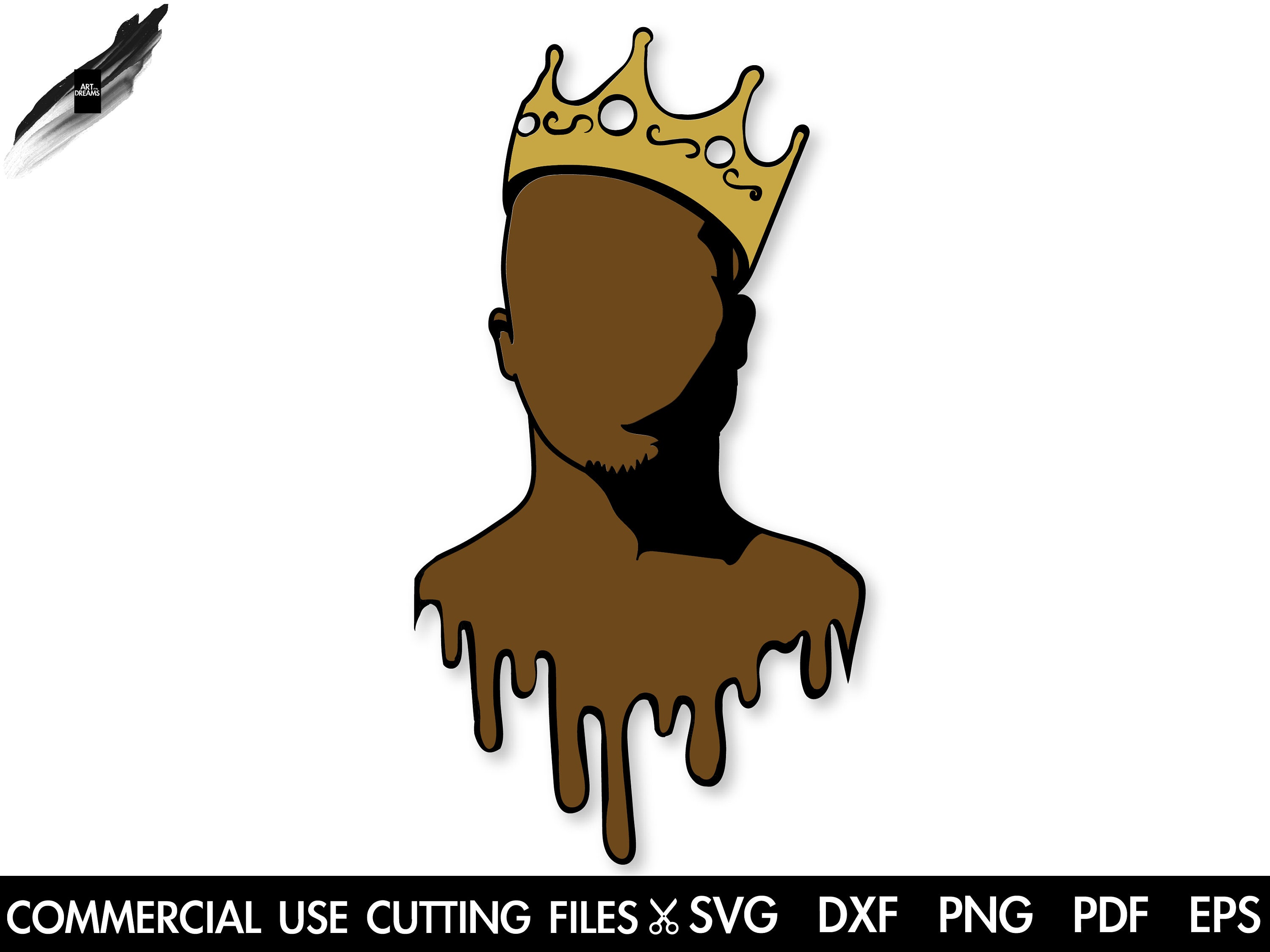Black King Drippin' SVG Black Man Drip Svg Dripping King | Etsy India