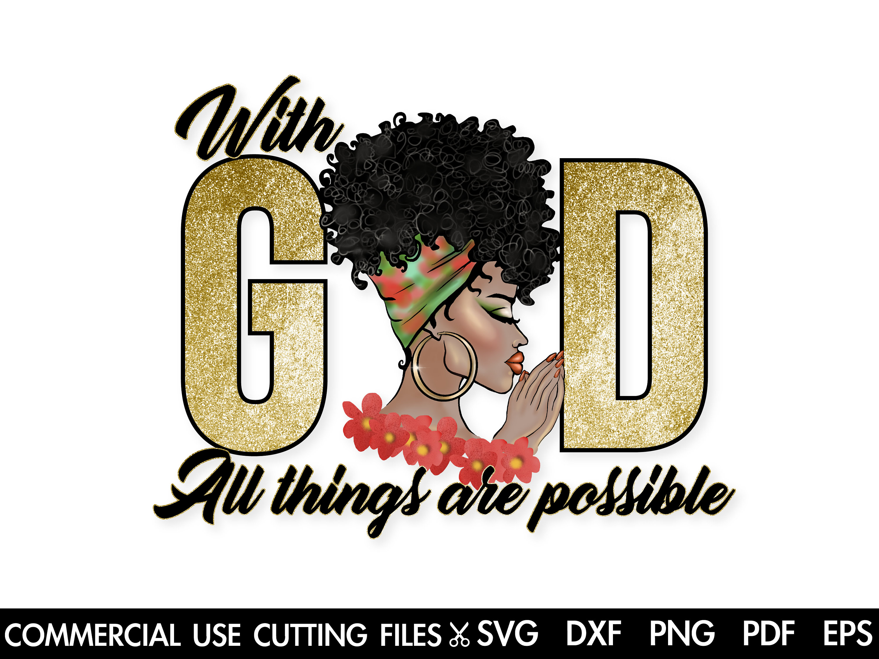 Woman Praising God Silhouette Png