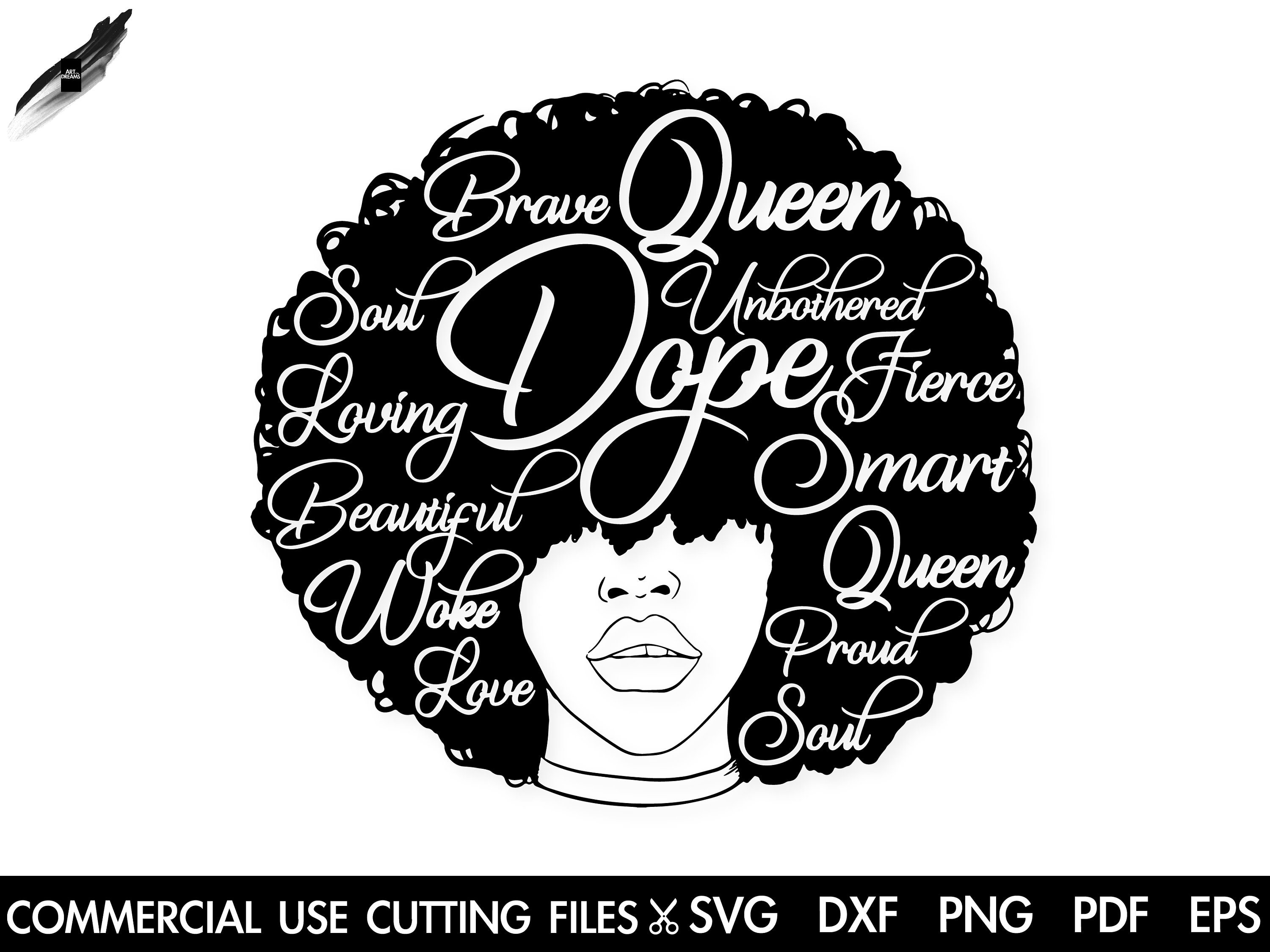 Black Woman Svg Afro Svg Black History Month Svg Black Etsy