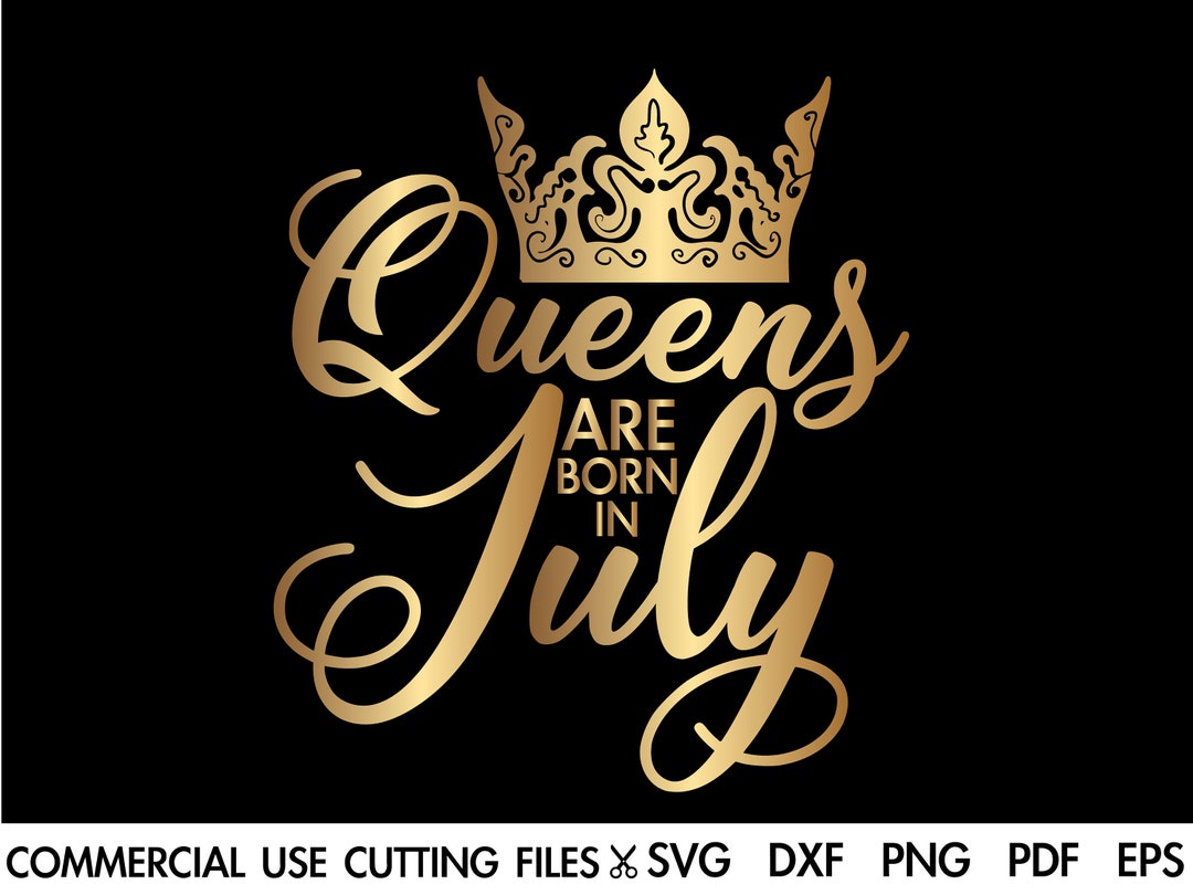 Queens Are Born in July SVG: Afro Queen, Birthday Gift (digital ...
