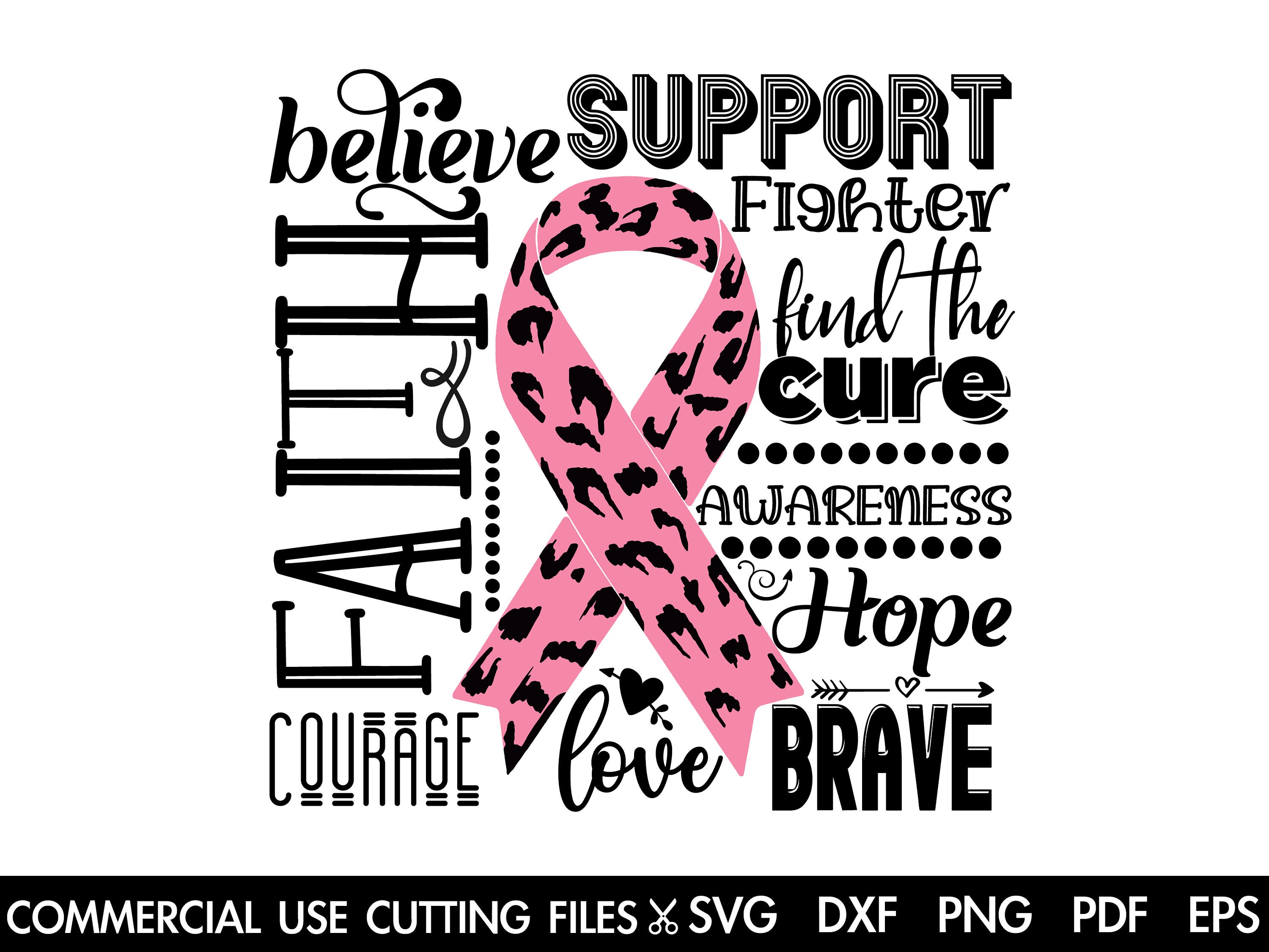 Breast Cancer Ribbon SVG Cancer Ribbon Svg Cancer Awareness - Etsy Israel