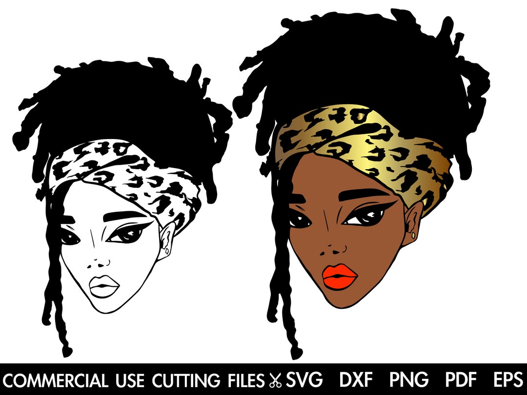 Black Girl W Dreads SVG, Black Woman SVG, Locs Svg, Dreadlocks Svg ...