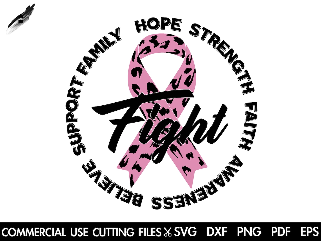 Breast Cancer Ribbon SVG, Cancer Ribbon Svg, Cancer Awareness Svg ...