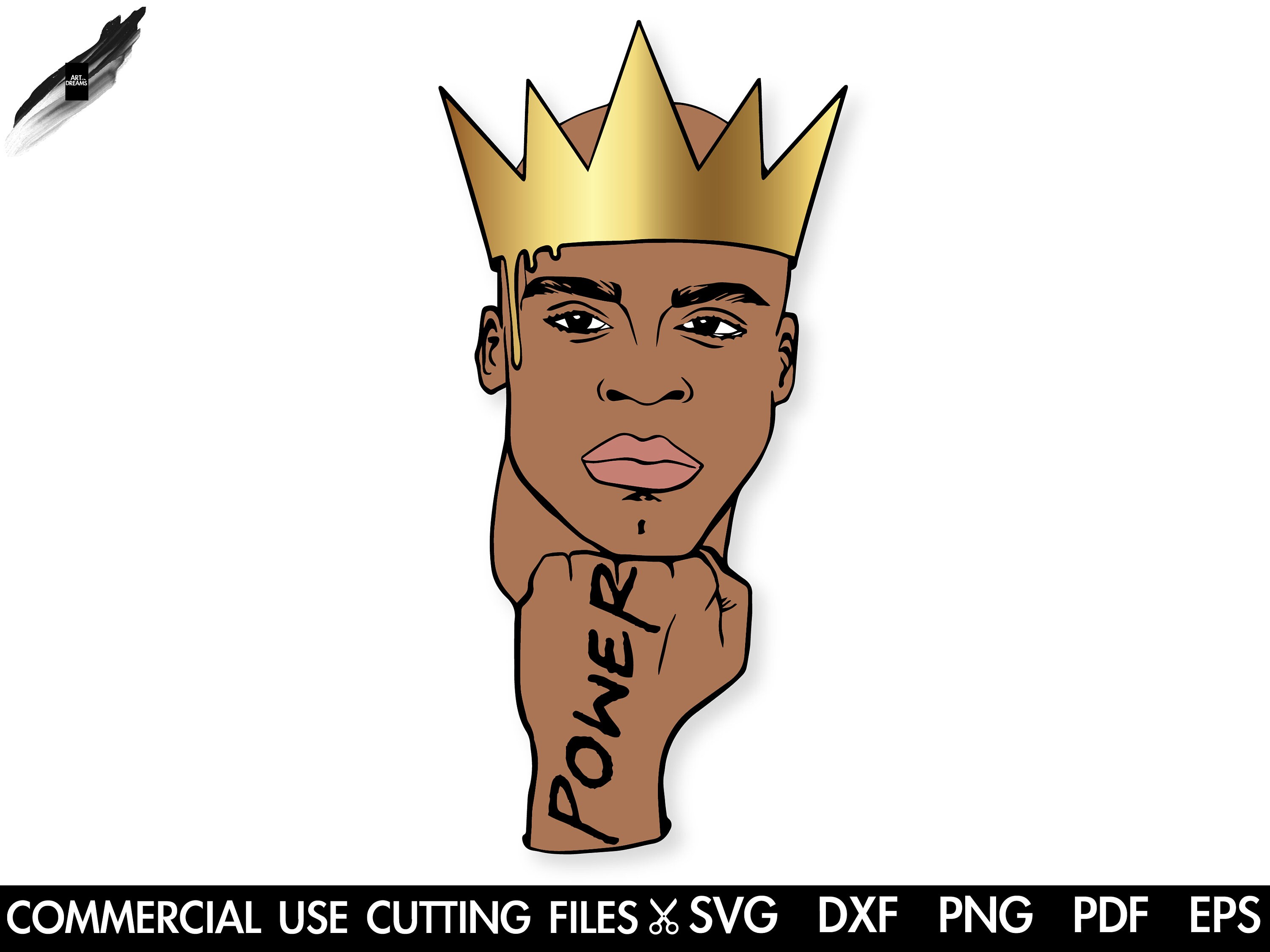 Black King Dripping Crown SVG: Power Design Cut File (digital Download ...