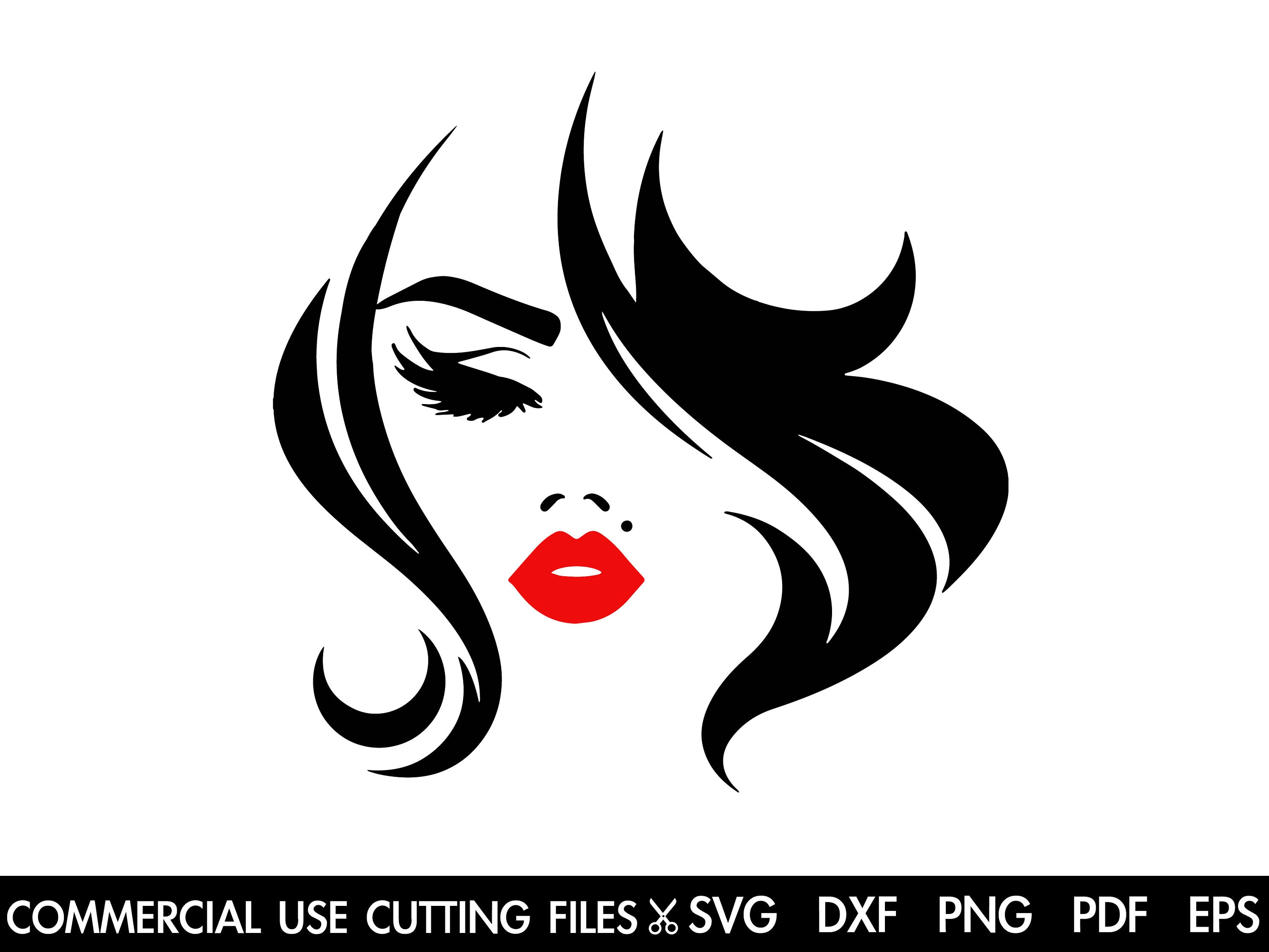Schönes Gesicht SVG Frau SVG Mädchen SVG Dame SVG Afro - Etsy.de