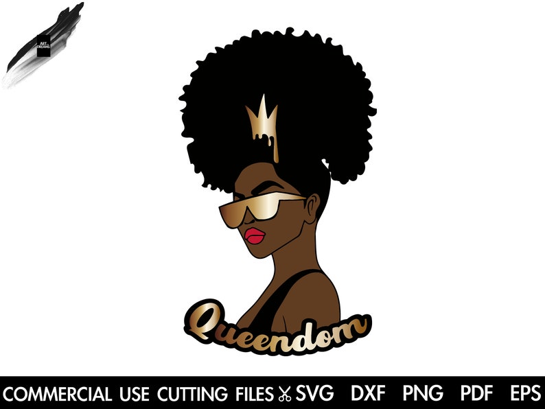 Afro Queen SVG: Queendom Design Cut File (digital Download) - Etsy Canada