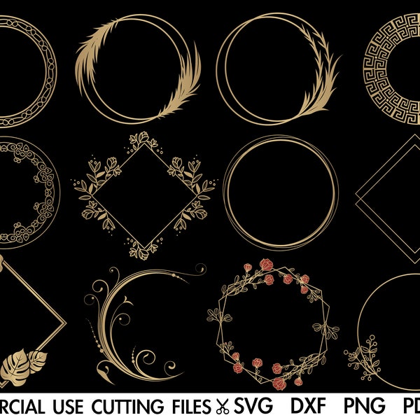 Circle Frame Svg - Etsy