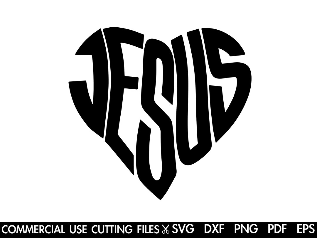 Jesus Heart SVG, Jesus SVG, the Lord Svg, God Svg, Heart Svg, Christian ...