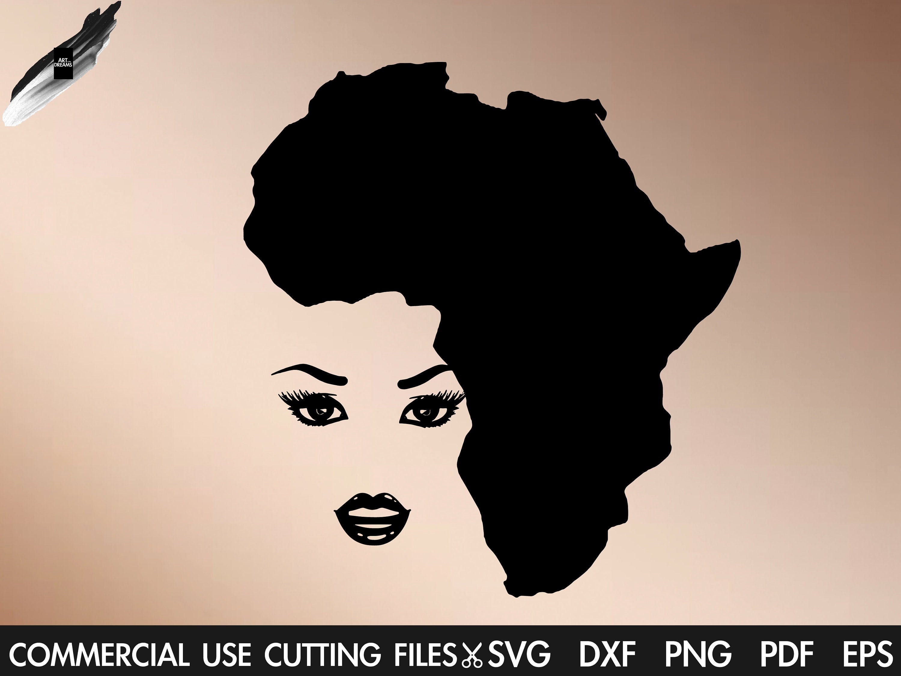 Africa Silhouette Svg Afro Svg Black History Month Svg Black Woman