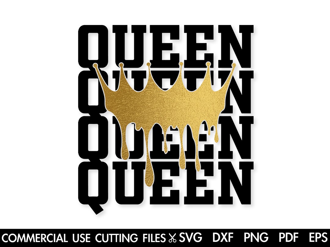 Dripping Queen Crown SVG: Melanin Afro Cut File (digital Download) - Etsy