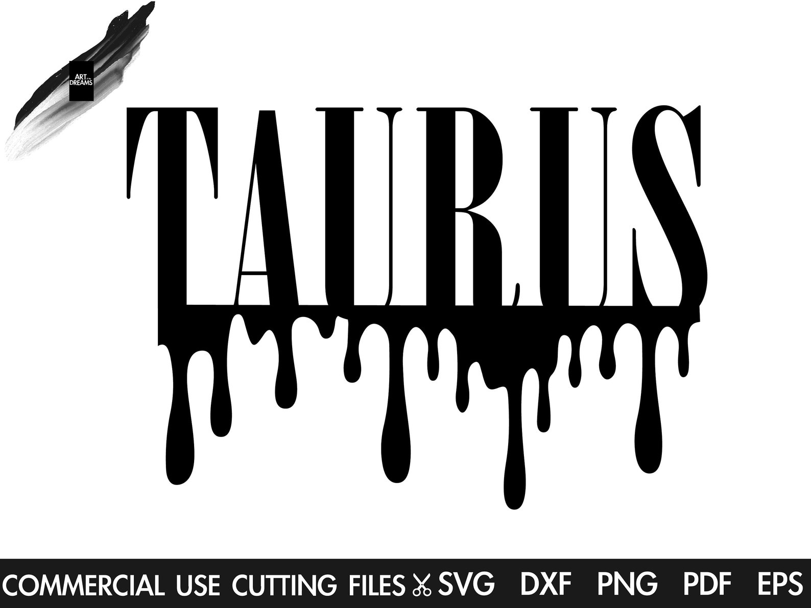 Taurus Zodiac SVG: Dripping Glitter, Birthday Gift (digital Download ...