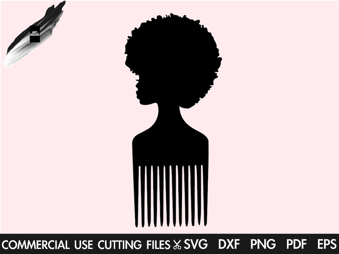 Afro Comb SVG, Natural Hair, Black Woman (digital Download) - Etsy