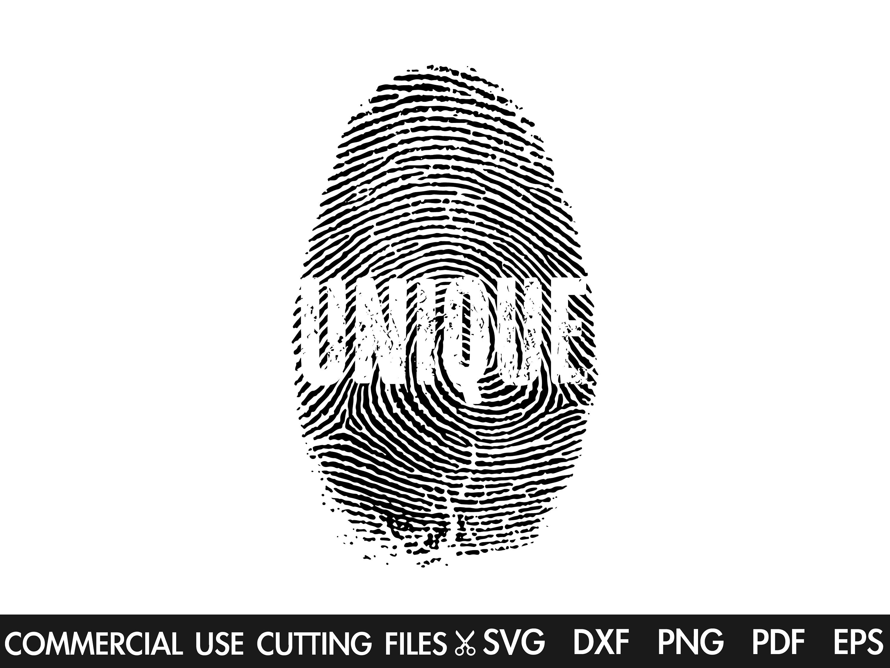 Fingerprint Unique SVG Fingerprint Svg Cut File Fingerprint - Etsy
