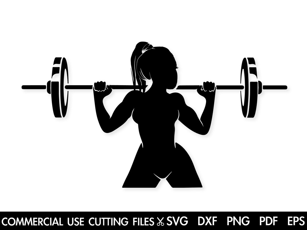 Squat SVG, Woman Squat Svg, Gym Woman Silhouette SVG, Workout Svg ...