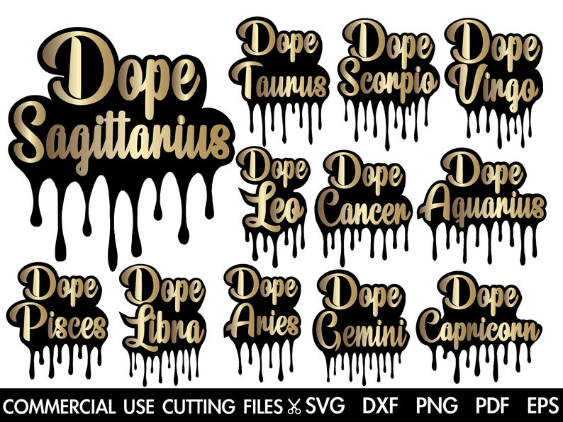 Zodiac Sign Bundle SVG Zodiac Svg Birthday Gift - Etsy