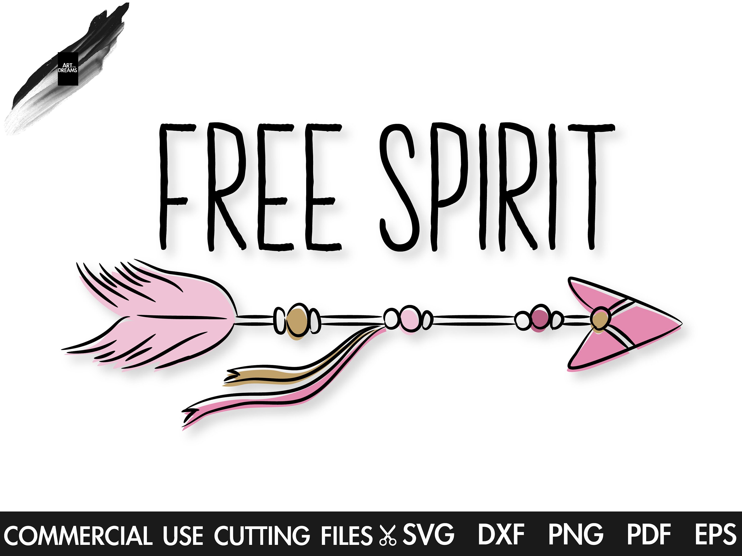 Free Spirit SVG Boho Arrow Svg Boho Svg Bohemian Svg Kids - Etsy Israel