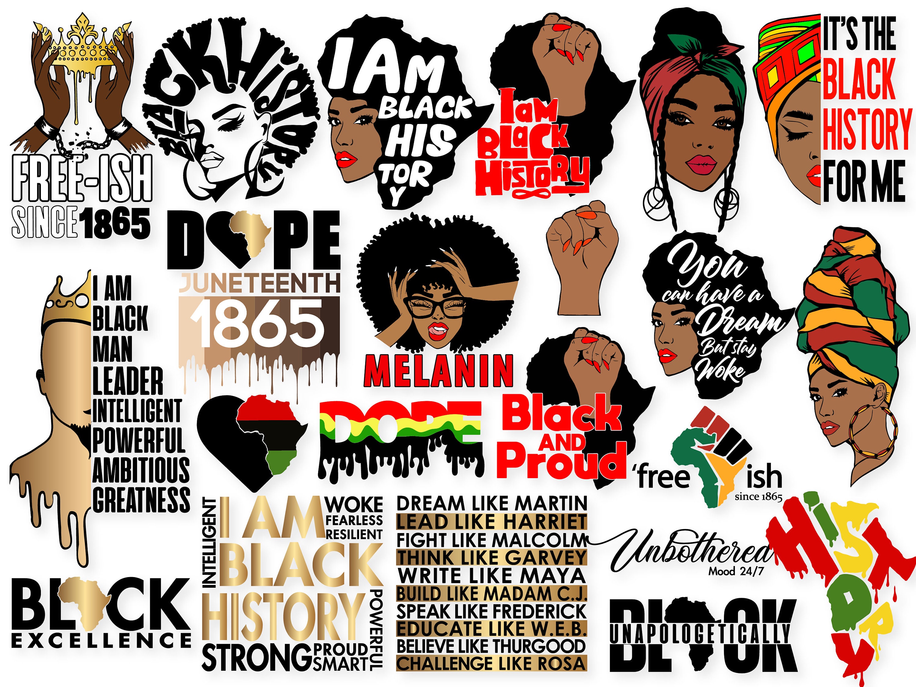 Art And Collectibles I Am Black Woman Educated Melanin Black History