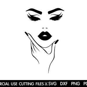 Beautiful Face SVG, Woman Svg, Woman Svg, Lady Svg, Afro SVG, Makeup ...