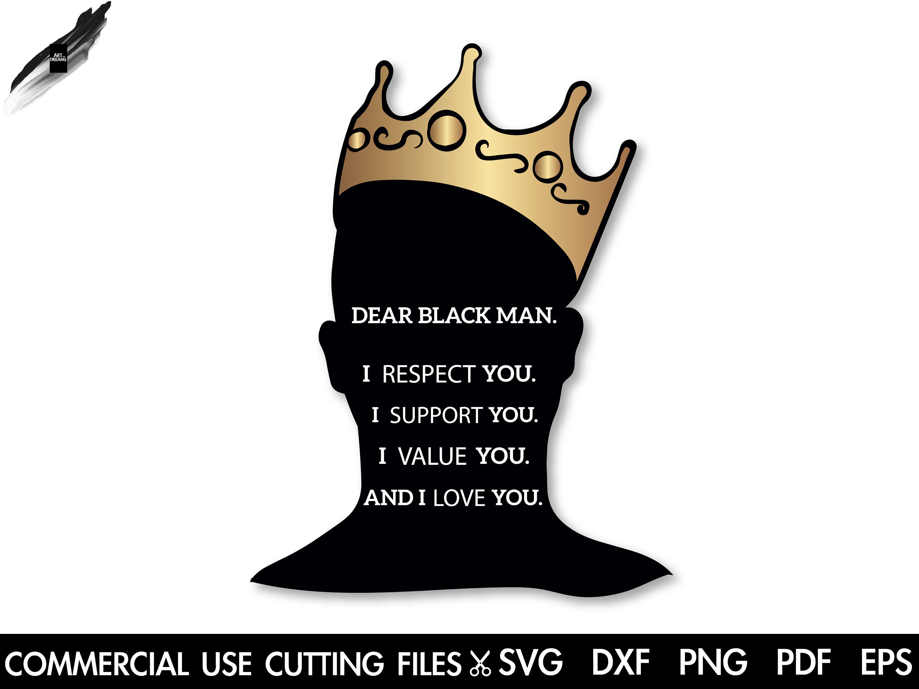 Dear Black Man SVG Black King Black Man Silhouette Black Man - Etsy