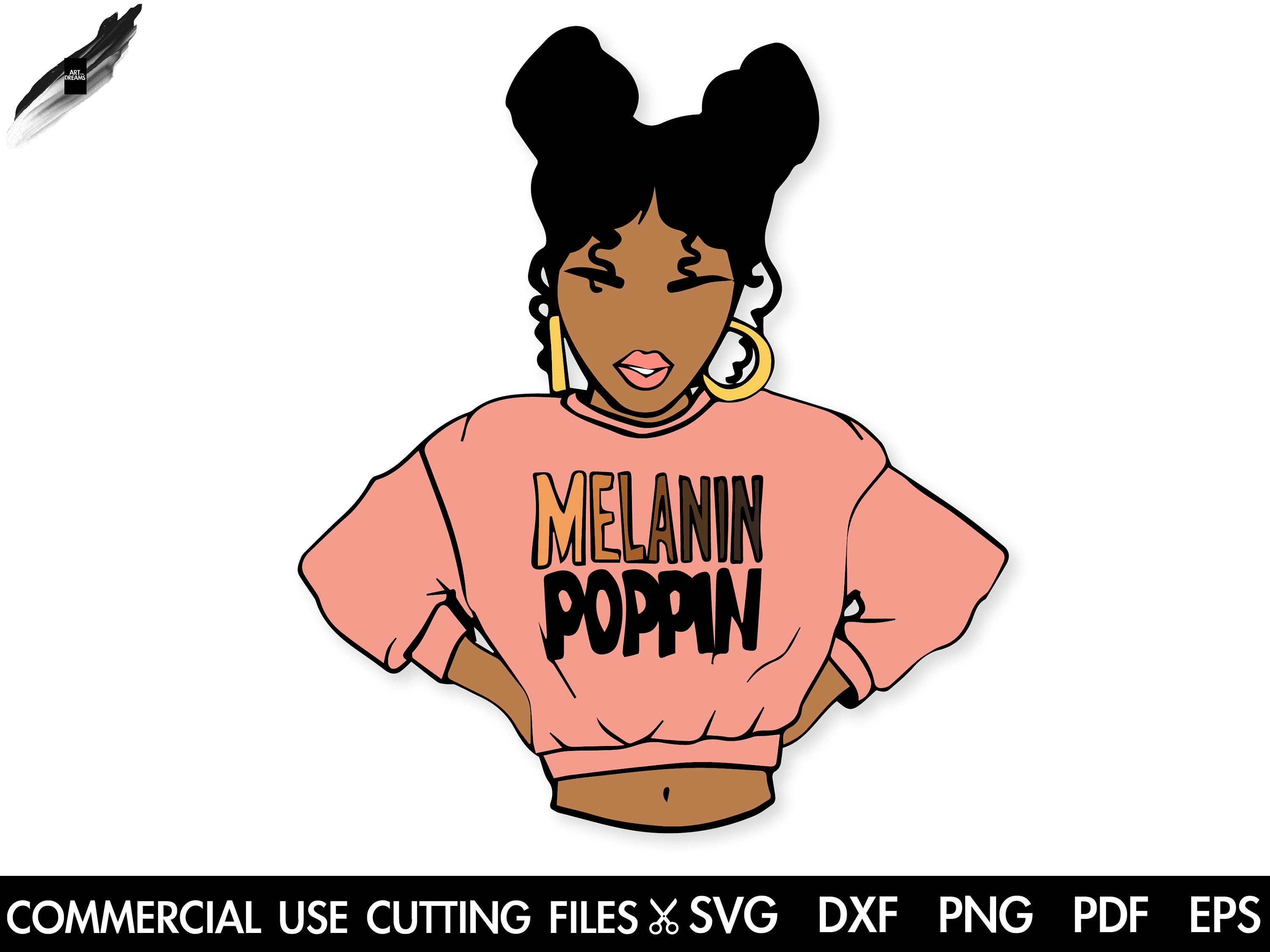 Melanin Poppin SVG Afro SVG Black Woman SVG Black Girl Svg | Etsy