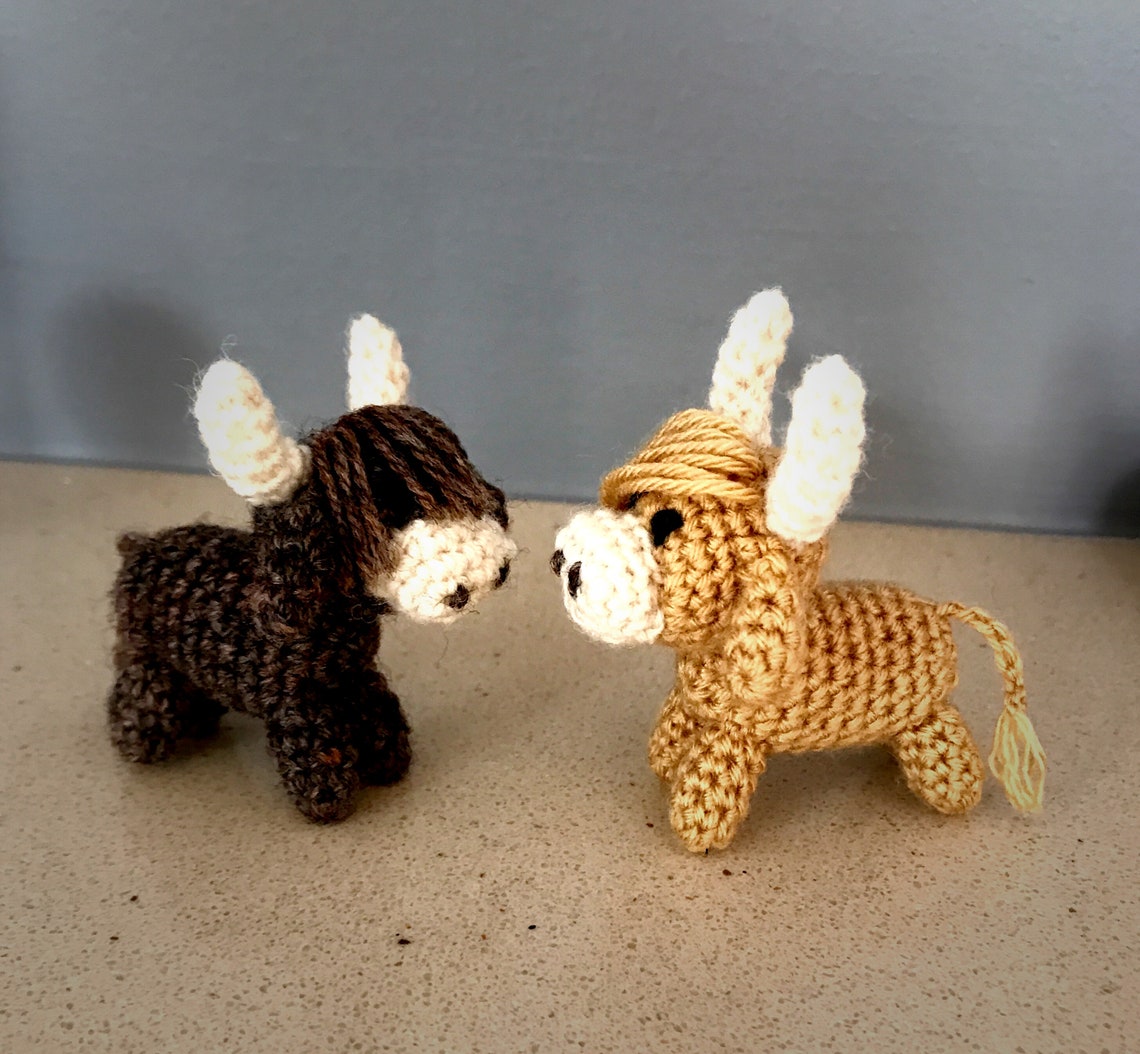 Miniature Highland Cow hairy Coo Amigurumi Pdf Crochet - Etsy