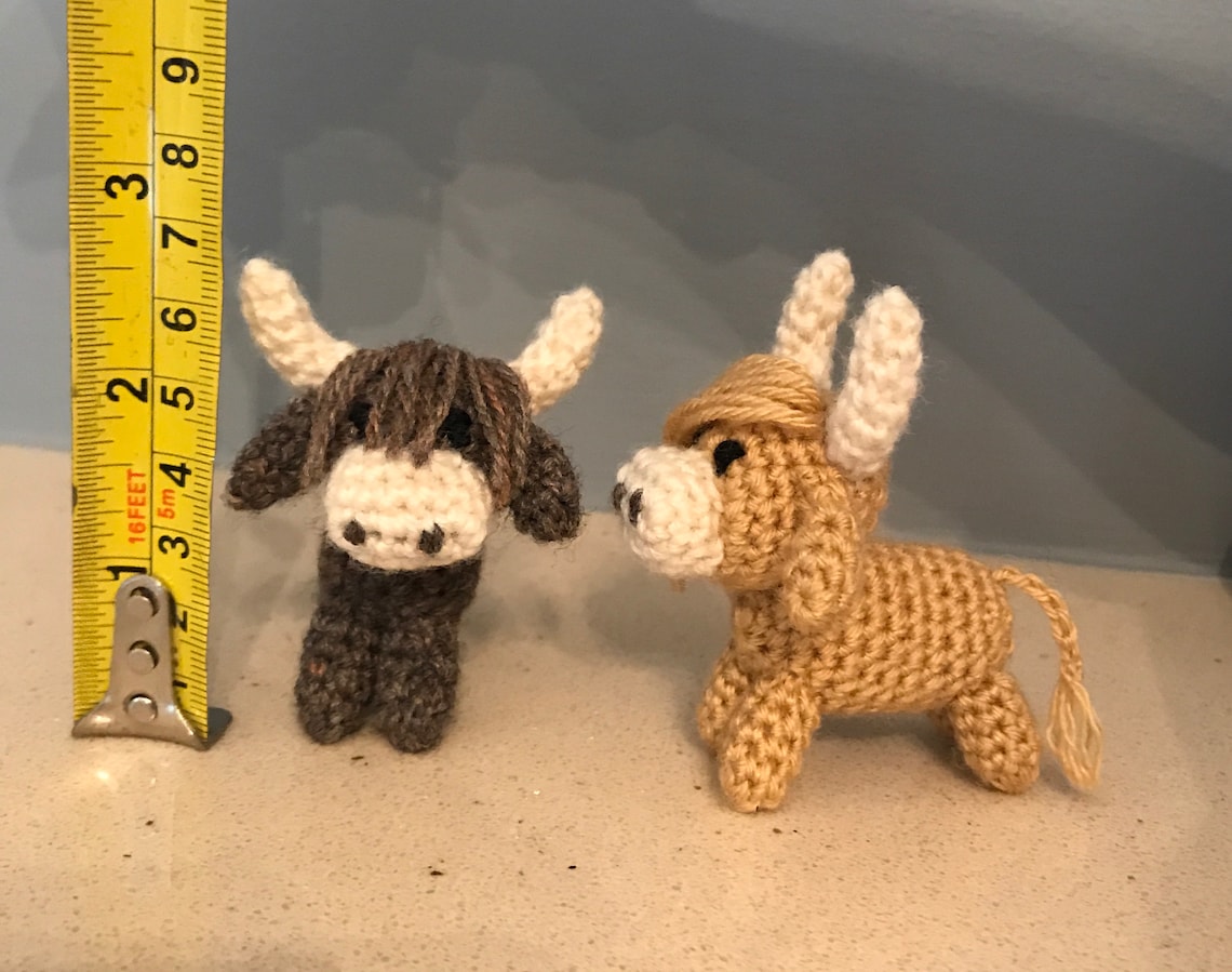 Miniature Highland Cow hairy Coo Amigurumi Pdf Crochet - Etsy