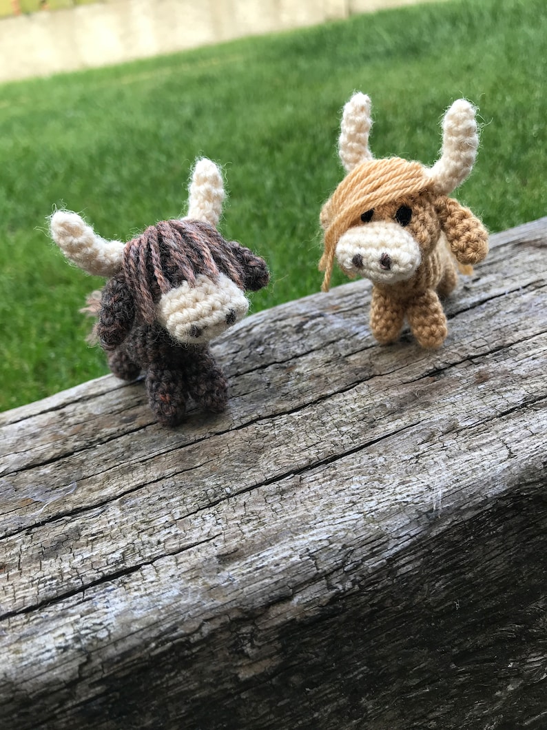 Miniature Highland Cow hairy Coo Amigurumi Pdf Crochet | Etsy Canada