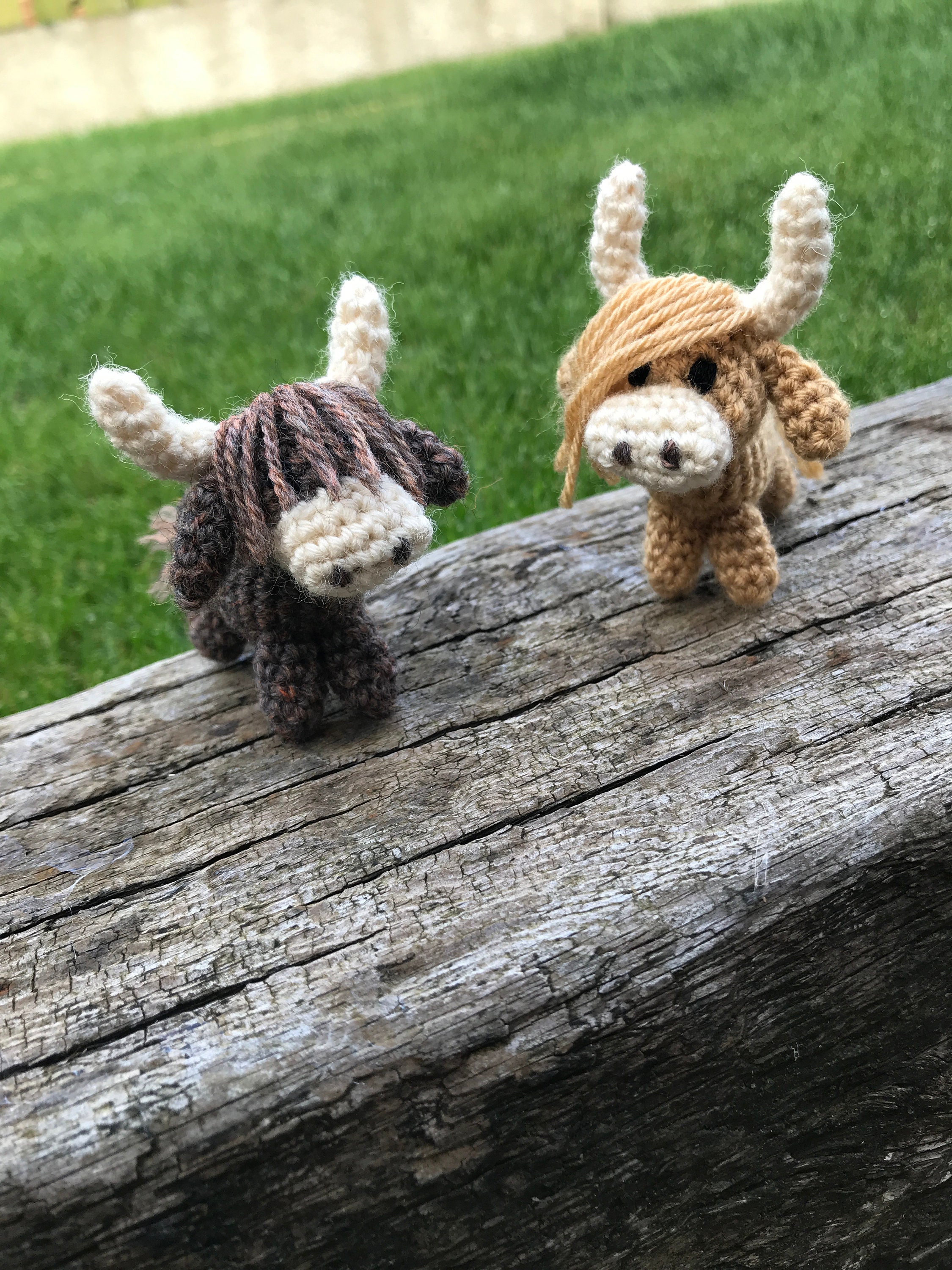 Miniature Highland Cow hairy Coo Amigurumi Pdf Crochet - Etsy
