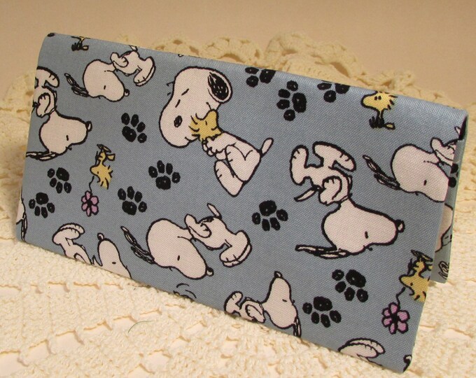 Handmade Checkbook Cover, Faux Leather Checkbook Cover, Cute Character ...