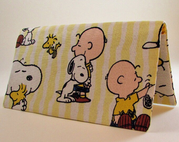 Snoopy 3 Gang Licensed Fabric Checkbook Cover - Coupon or Money Holder ...